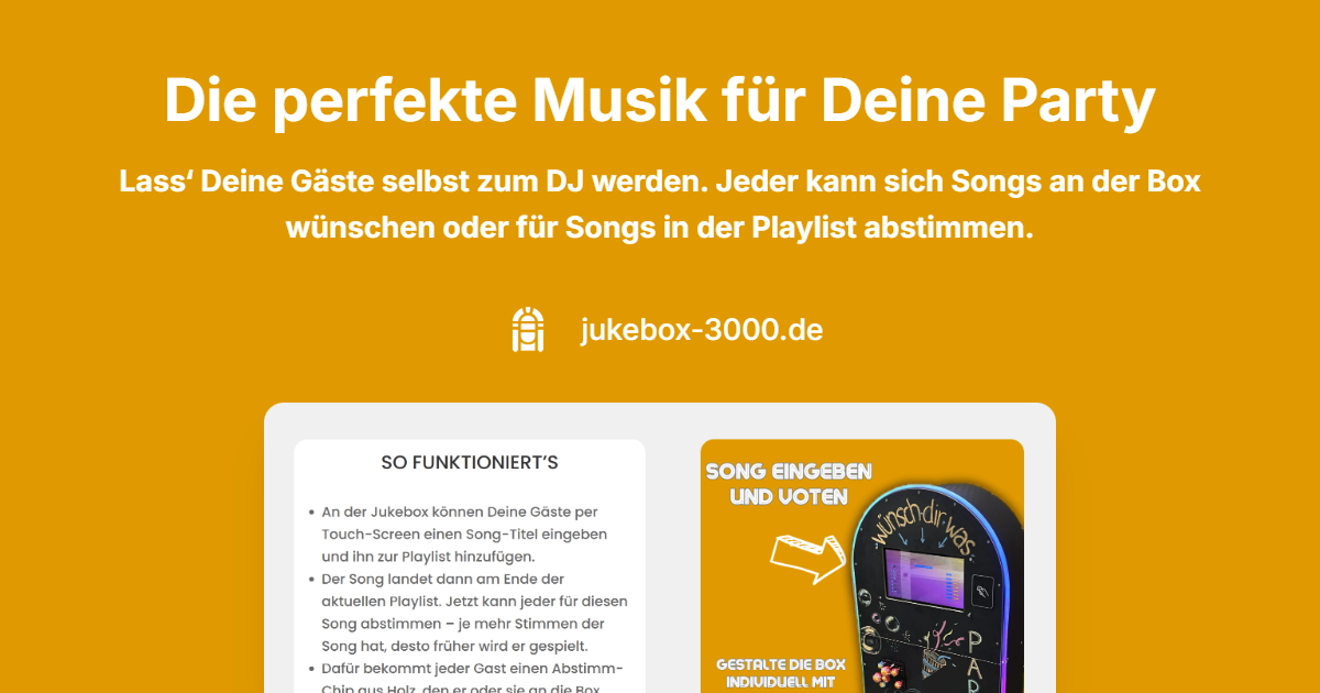 Perfekte Musik für Deine Party - Die digitale Jukebox mieten